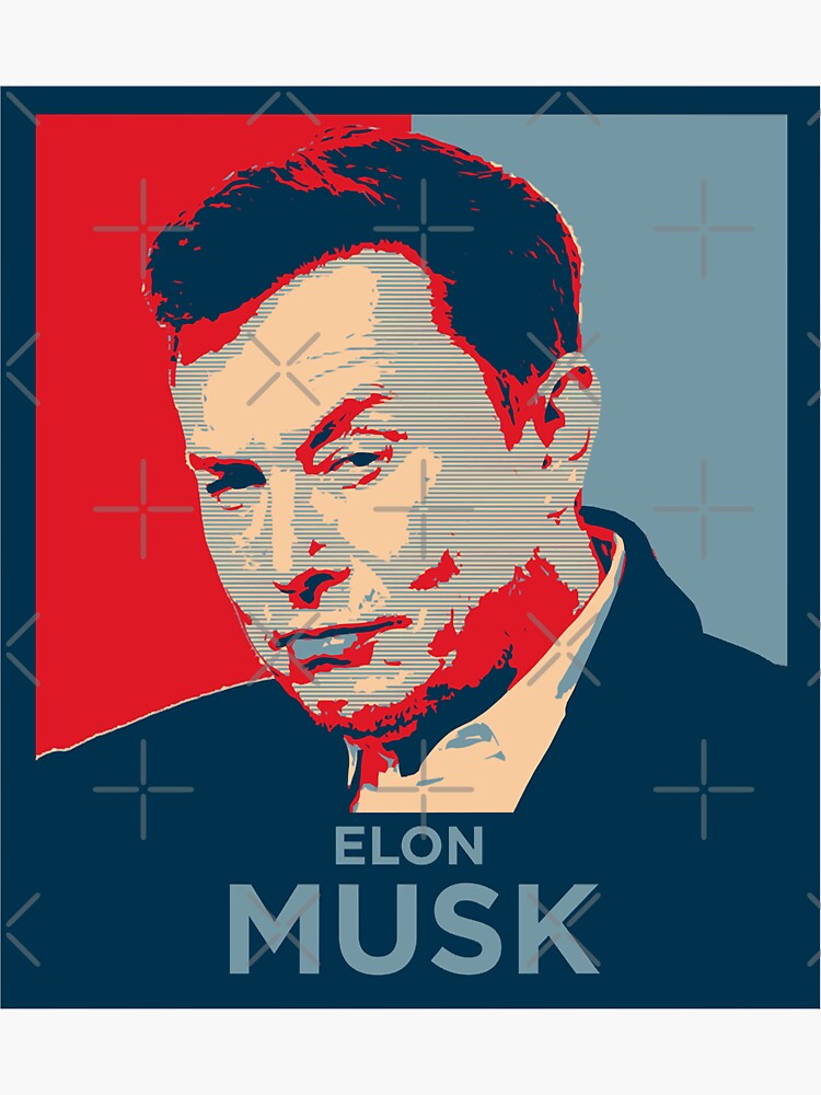 "Gifts Idea Elon Musk Poster Gift For Birthday" Sticker by ...