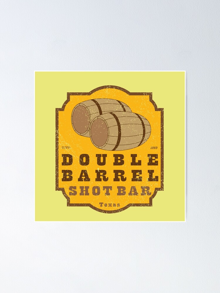 "Double Barrel Shot Bar Retro" Poster for Sale by skocartwork | Redbubble