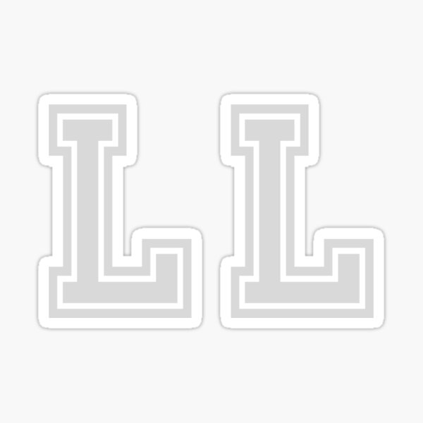 "L.L. Varsity Initials | Varsity Letters | Black And White ...