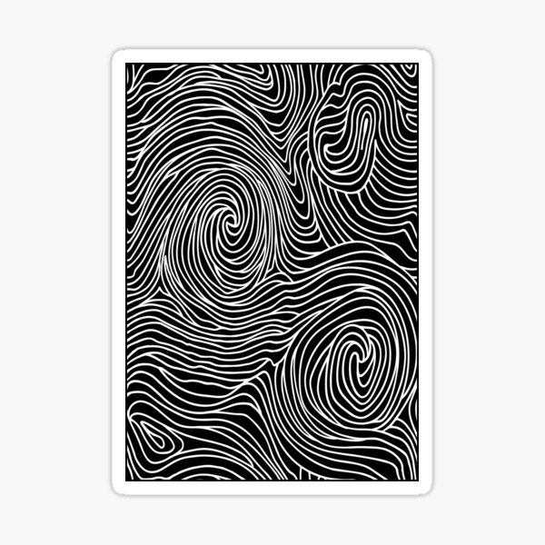 "Black and White Abstract Waves" Sticker by contegaga | Redbubble