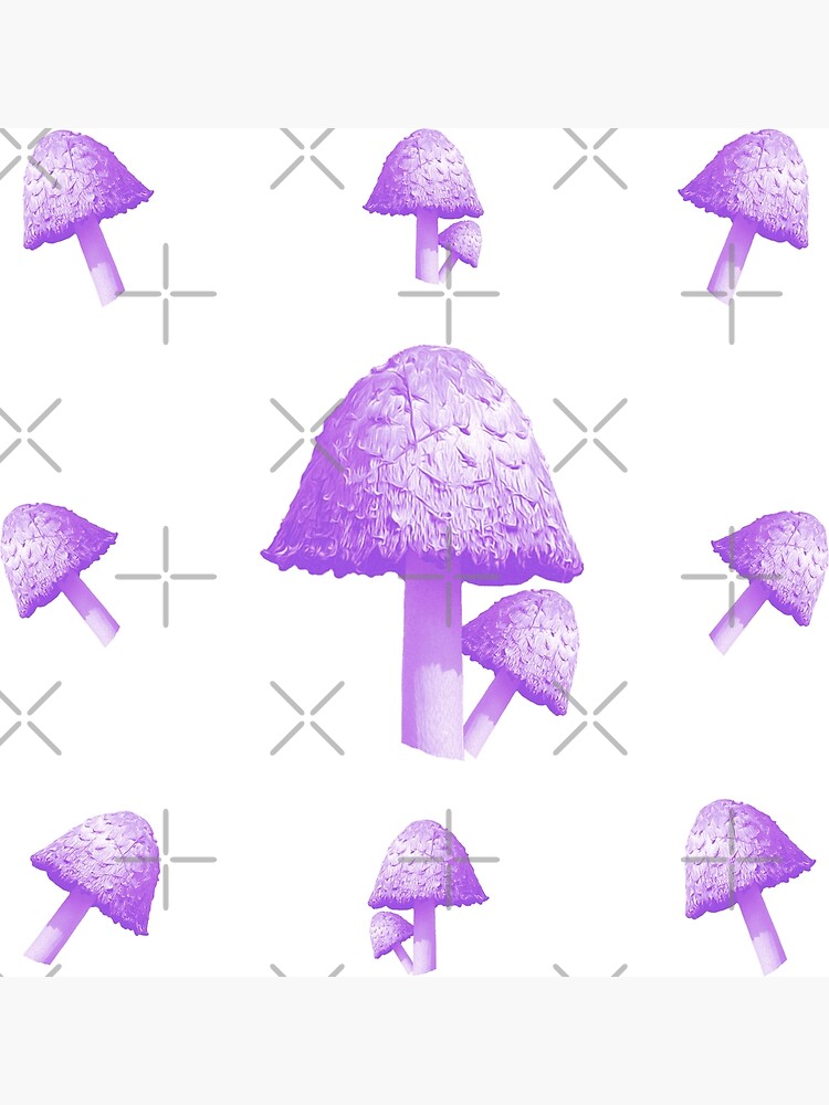 "Light Purple Ink Cap Mushrooms Sticker Pack" Poster for Sale by ...