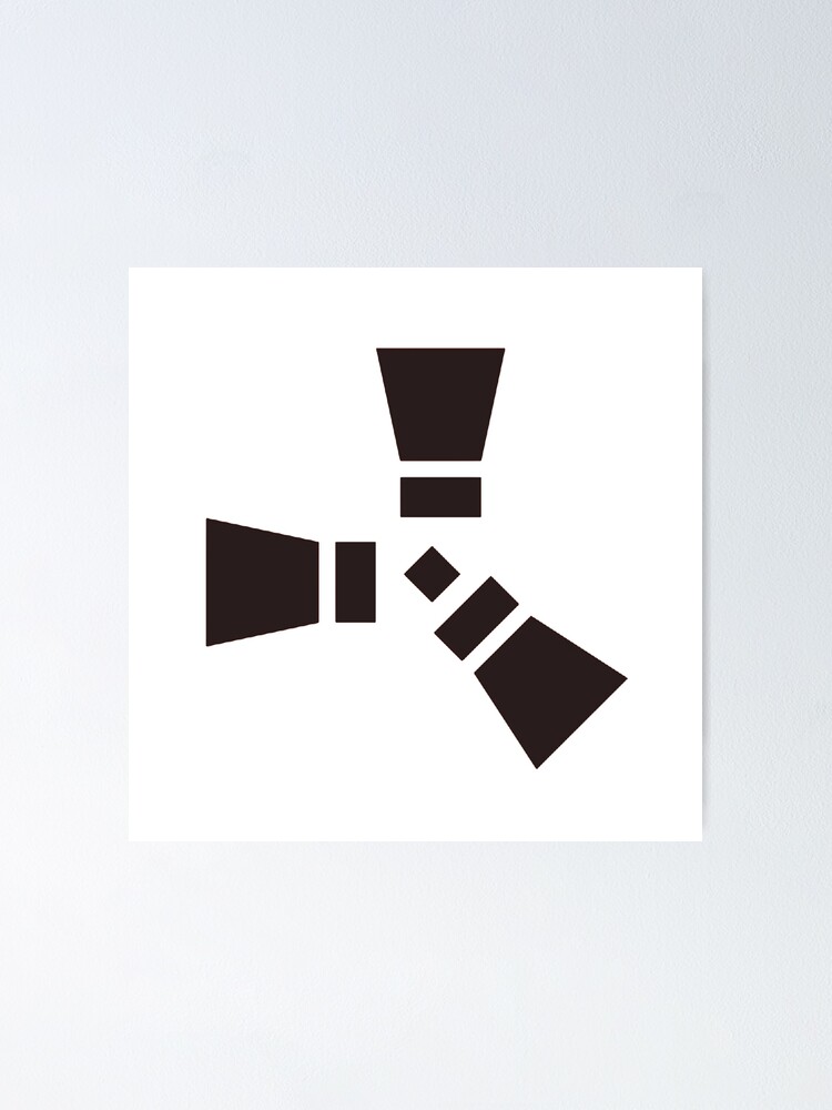 "rust logo-black and white" Poster for Sale by ricemann | Redbubble