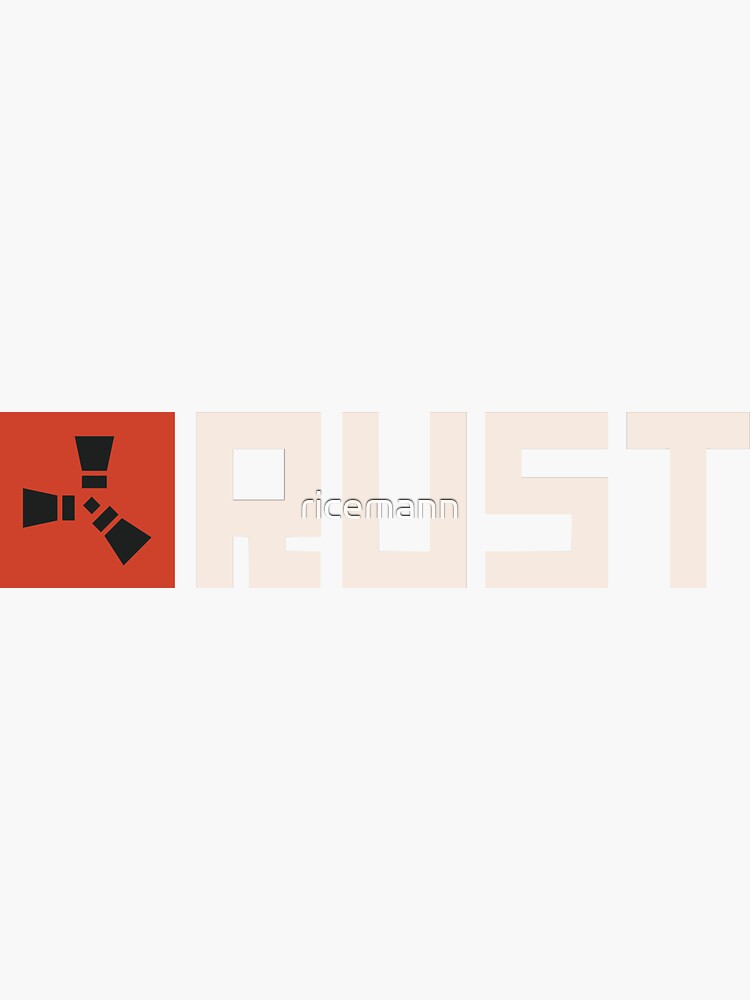 "Rust logo white" Sticker for Sale by ricemann | Redbubble