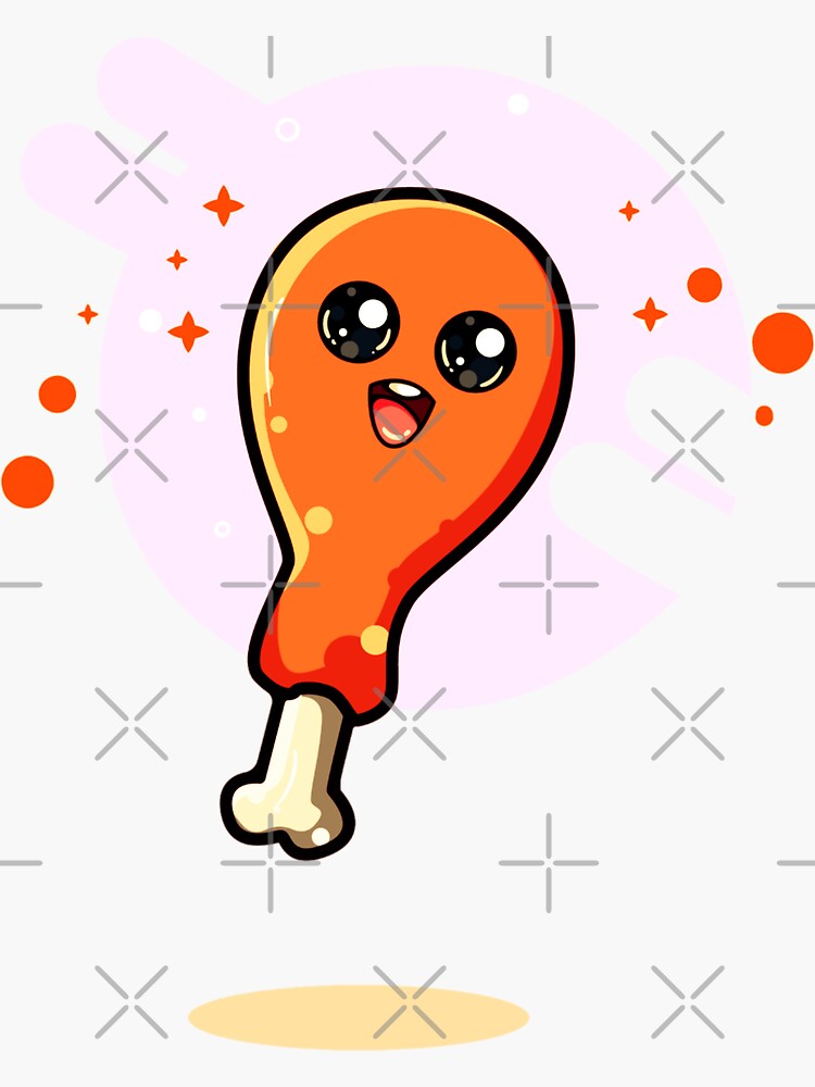 "Chicken leg" Sticker for Sale by pnkpopcorn | Redbubble