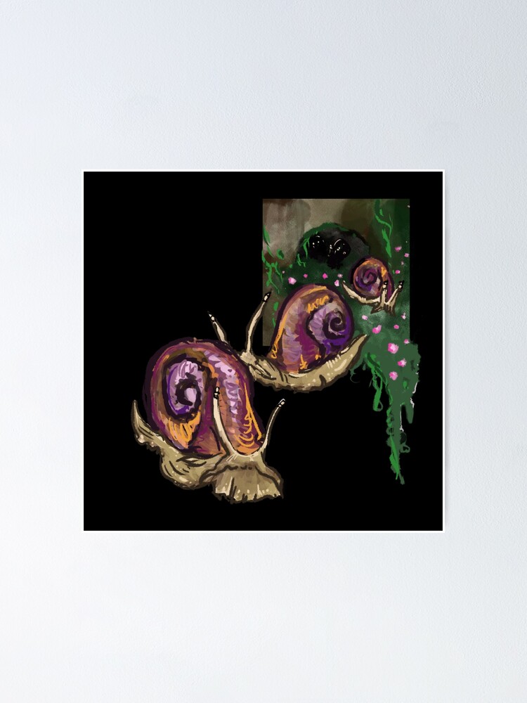 "Snail Parade dark version" Poster for Sale by TheDoodlemancer | Redbubble