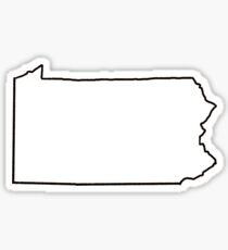 Pennsylvania State Outline: Stickers | Redbubble