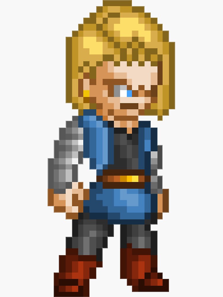 "Android 18 Pixel Edition" Sticker by adventfan | Redbubble