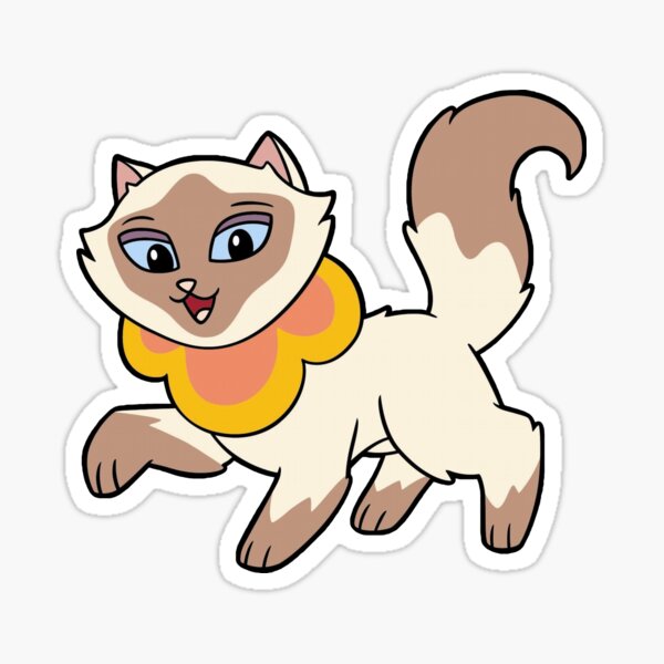 "Copy of Sagwa The Chinese Siamese Cat" Sticker by YourFavouriteSI ...