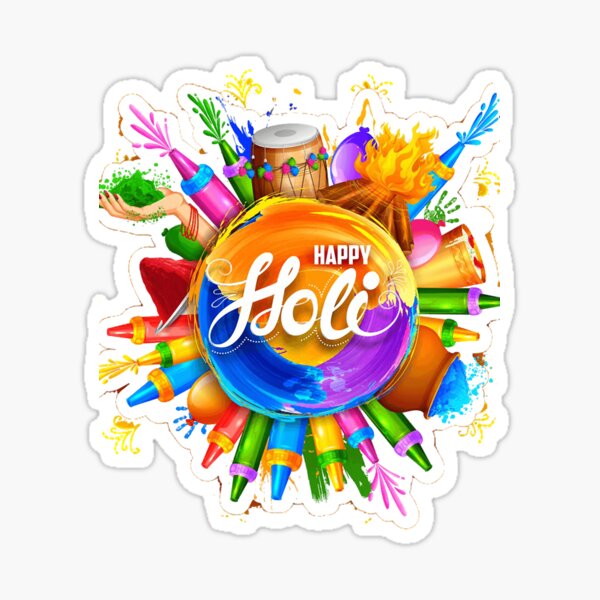 "Mesmerizing Examples Of Happy Holi Move Awesome" Sticker by ...