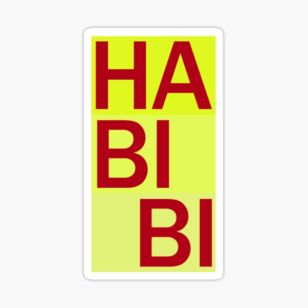 "Yalla Habibi" Sticker by Panjitan5 | Redbubble