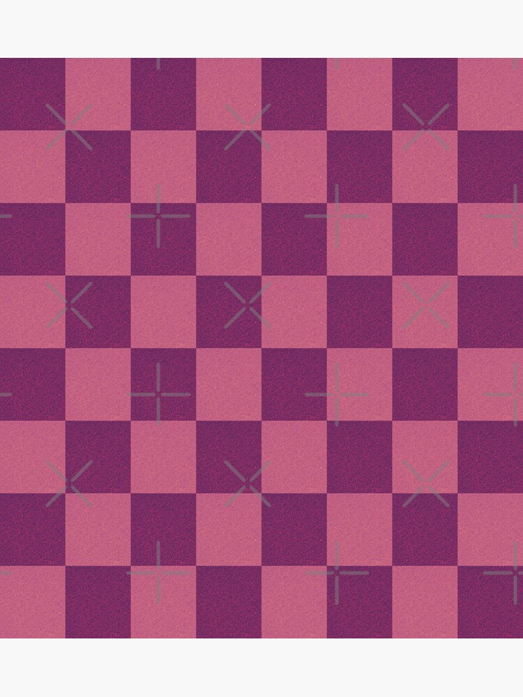 "Maroon Checkered Pattern - Fun Checkerboard Pattern" Sticker by ...
