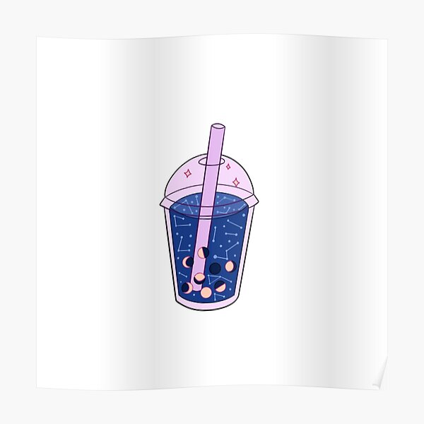 "Moon Boba" Poster for Sale by Bubbleppop | Redbubble