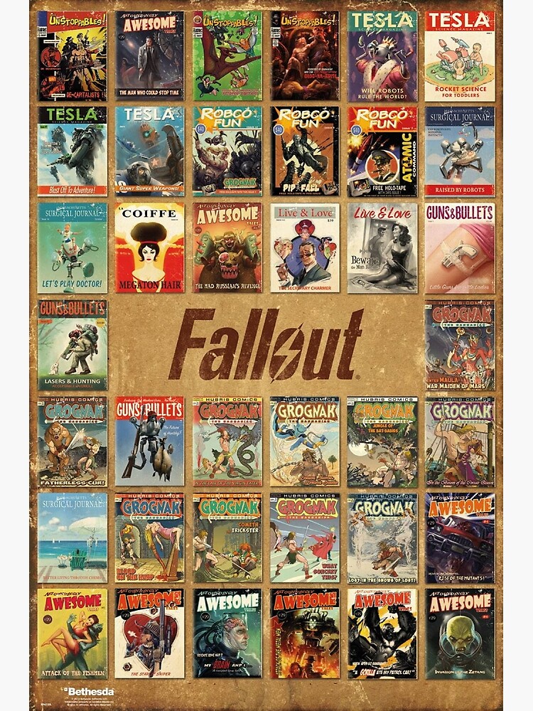 "Fallout All Magazines " Poster for Sale by Fallout76ers | Redbubble