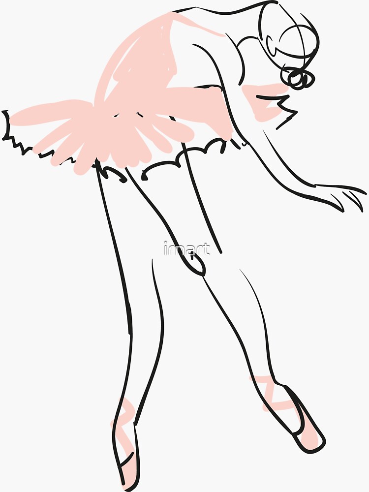 "ballet dancer" Sticker for Sale by irnart | Redbubble