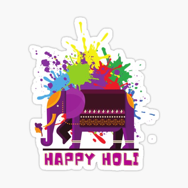 "Amazing Happy Holi Hacks Birthday Women Men" Sticker by ...