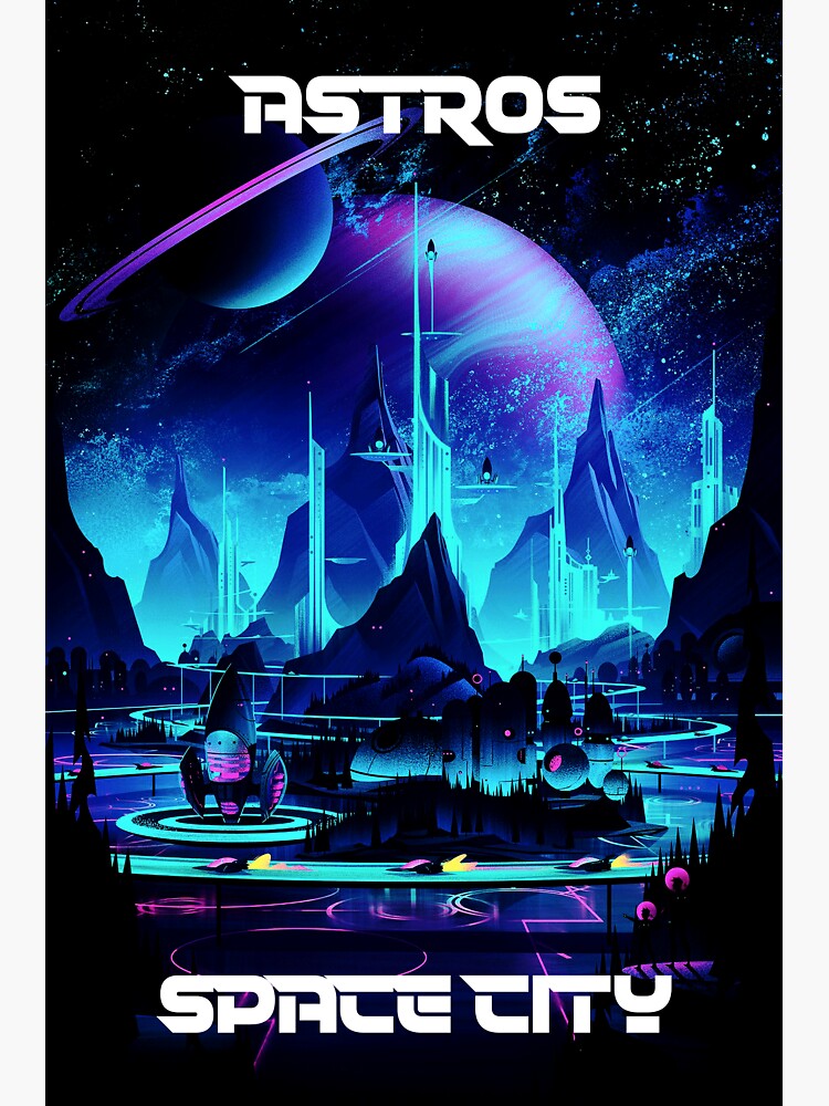 "astros space city" Sticker by THRtee | Redbubble