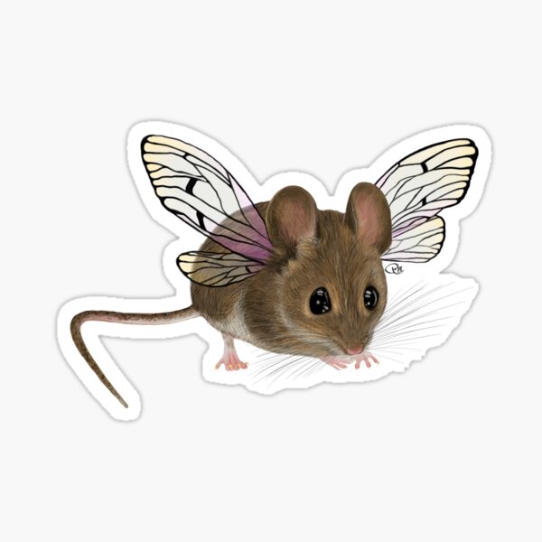 "Flutter Mouse" Sticker by RaesWildWorld | Redbubble
