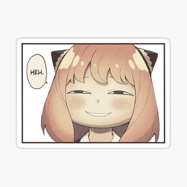 "Spy x Family- Anya Heh." Sticker by Hoomura | Redbubble