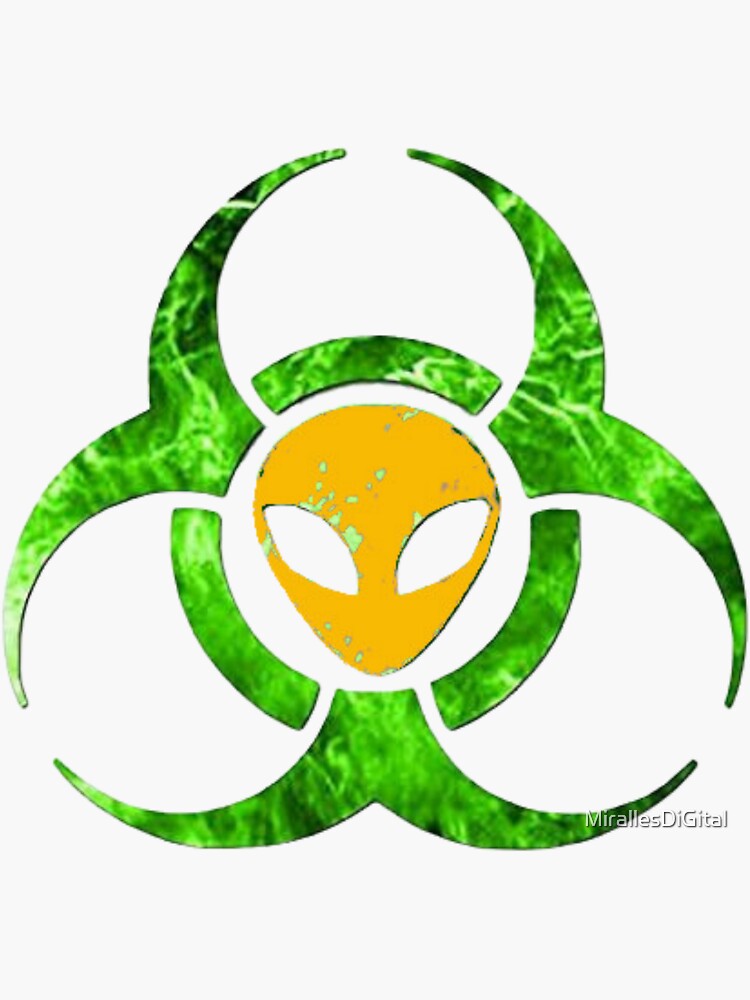 "biohazard alien" Sticker by MirallesDiGital | Redbubble