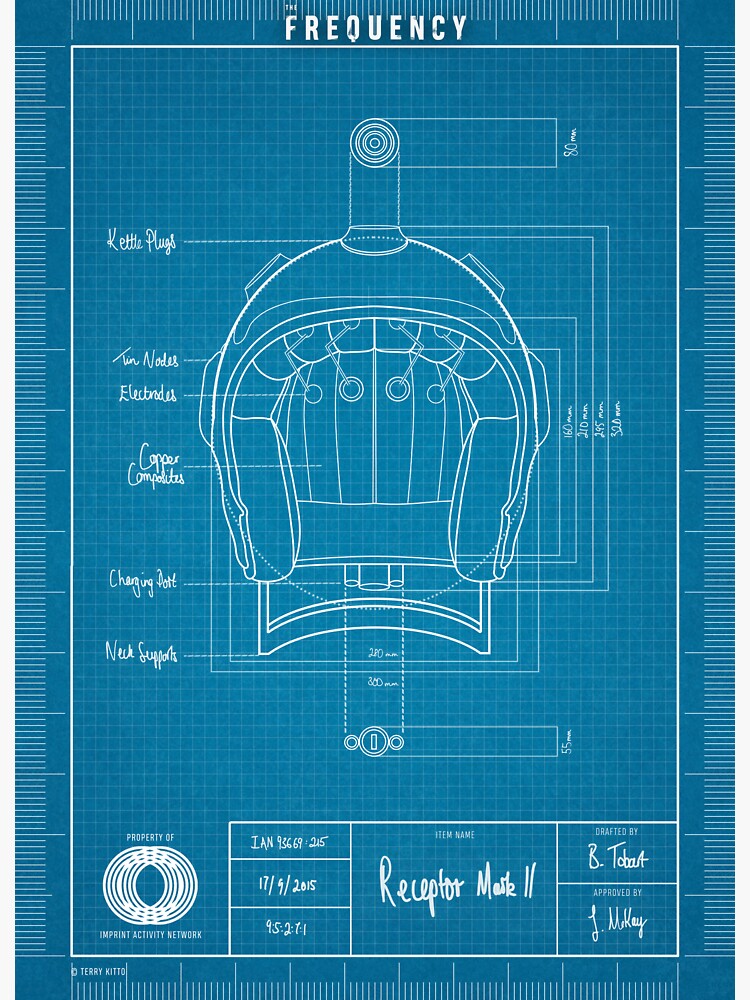 "The Receptor (Gadget Blueprint Poster) - The Frequency" Sticker by ...