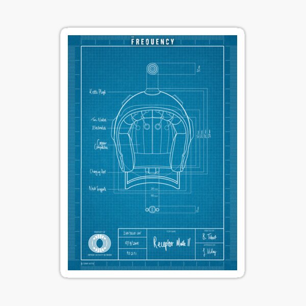 "The Receptor (Gadget Blueprint Poster) - The Frequency" Sticker by ...
