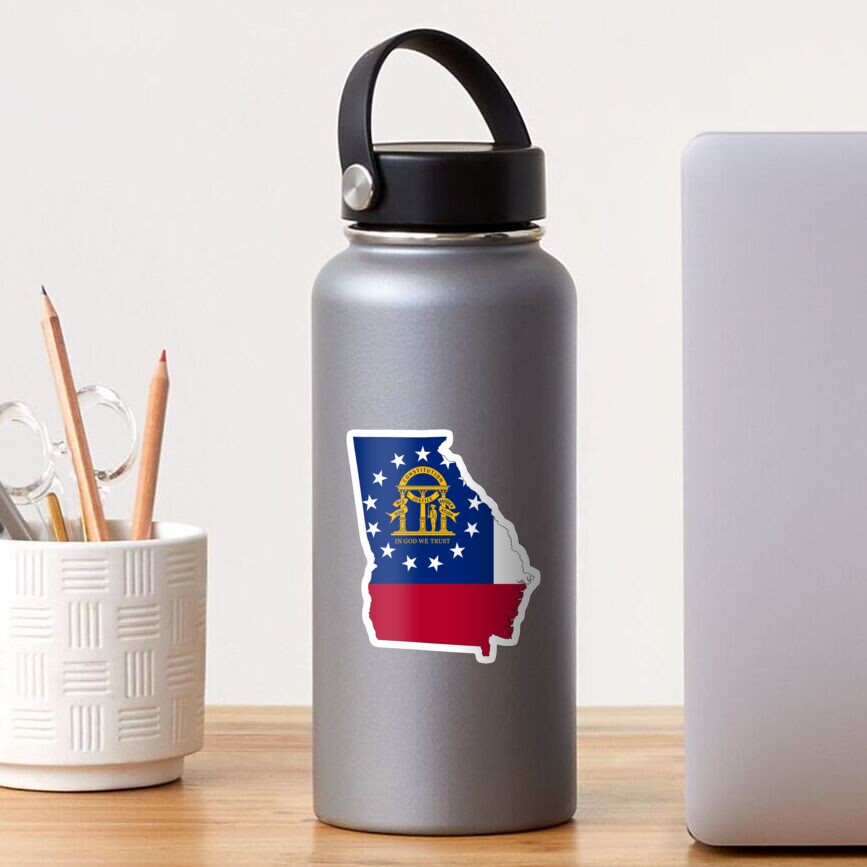 "Georgia State Flag Map" Sticker for Sale by limitlezz | Redbubble