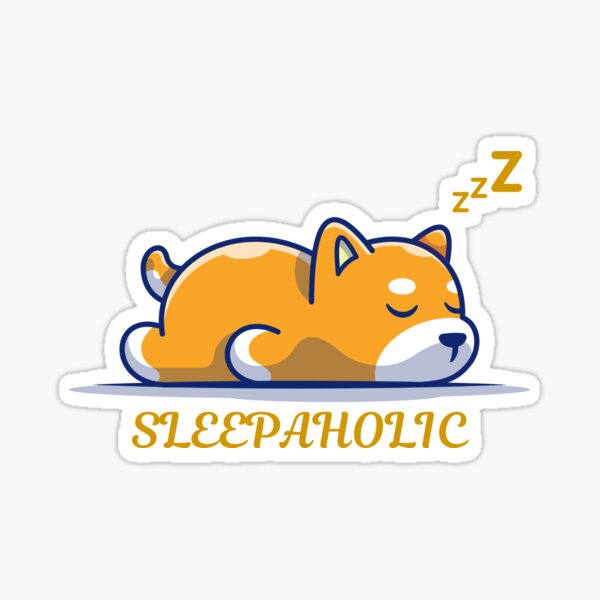 "Sleepaholic Dog" Sticker by Like-A-Tee | Redbubble