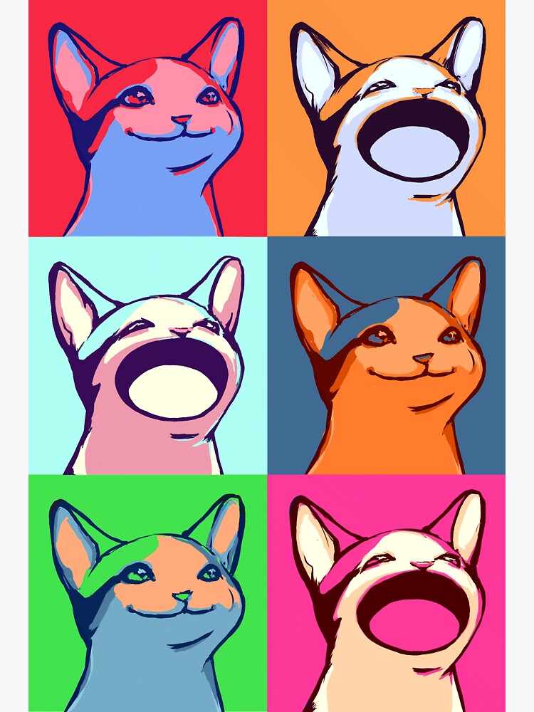 "Pop Art Pop Cat" Sticker by SylphFern | Redbubble