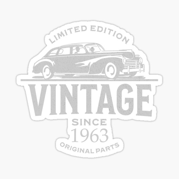 "Vintage Year Since 1963 | 59th Birthday Gift" Sticker by jiromie ...