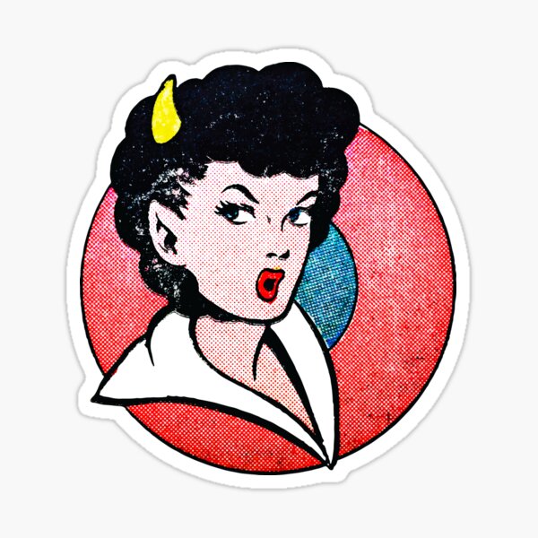 "Devil Girl" Sticker for Sale by Megatrip | Redbubble