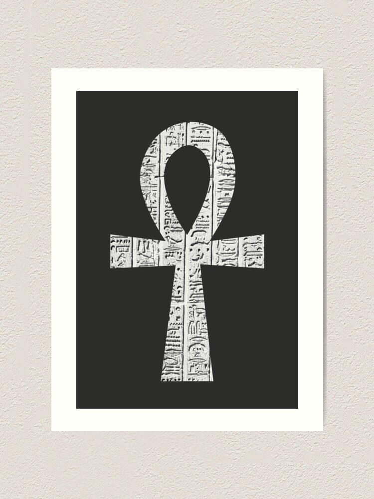 "Ankh Symbol | Ankh Ancient Egyptian Symbol | Hieroglyphs" Art Print ...