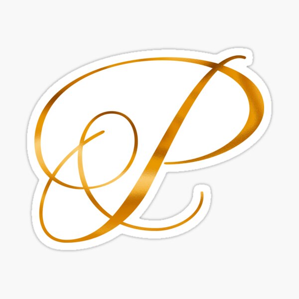 "Golden letter P in vintage design" Sticker for Sale by JohannaJacobson ...