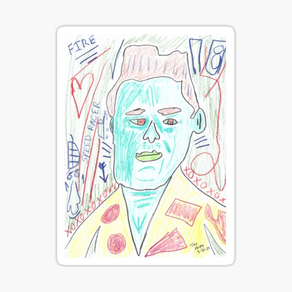 "Speed Racer, Pizza Man" Sticker by cmurphy12 | Redbubble