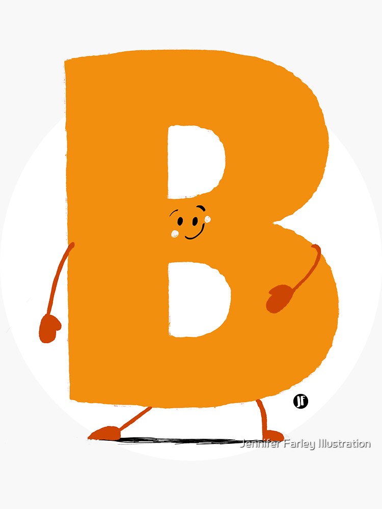 "Letter B - Cute Alphabet - Name Begins With B" Sticker by ...