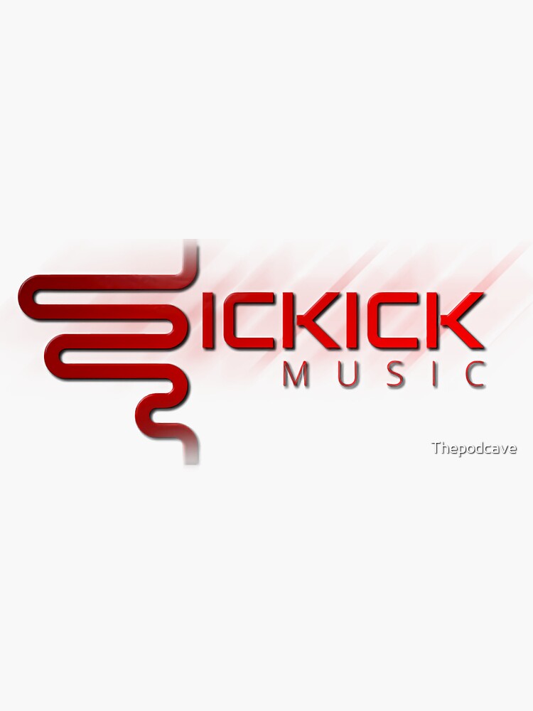 "Sick Kick Music Sickkickmusic logo design" Sticker by Thepodcave ...