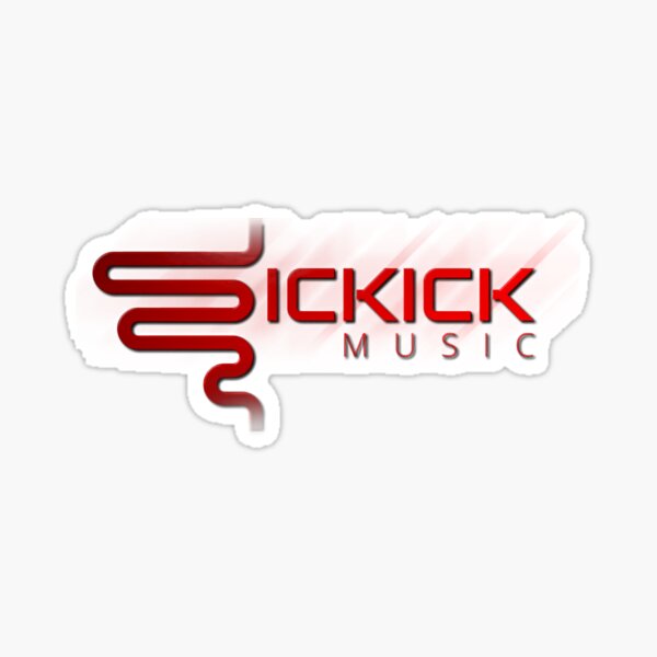 "Sick Kick Music Sickkickmusic logo design" Sticker by Thepodcave ...