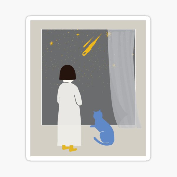 "Make a Wish - shooting star" Sticker by ColorBoxes | Redbubble