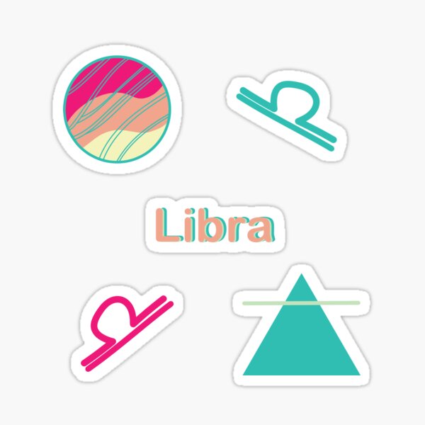 "LIBRA Sticker Pack" Sticker by GraffitiLion | Redbubble