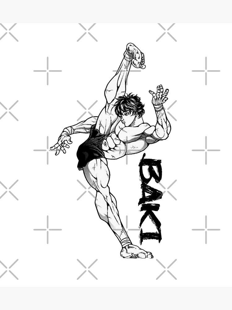 "Baki Hanma - Sticker " Poster by Azzer-TM | Redbubble