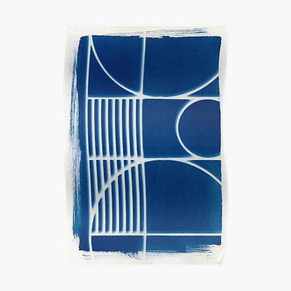 "Cyanotype - Graphic lines" Poster by Peep-Up | Redbubble
