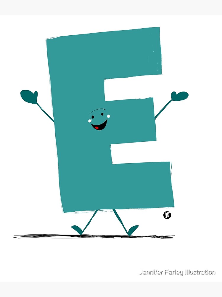 "Letter E - Cute Alphabet - Name Begins With E" Poster for Sale by ...