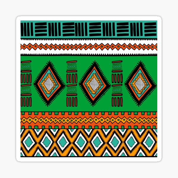 "Bold Bright African Tribal Print " Sticker for Sale by SemDesigns1 ...