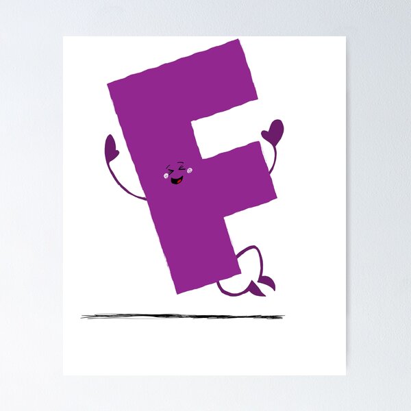 "Letter F - Cute Alphabet - Name Begins With F" Poster for Sale by ...