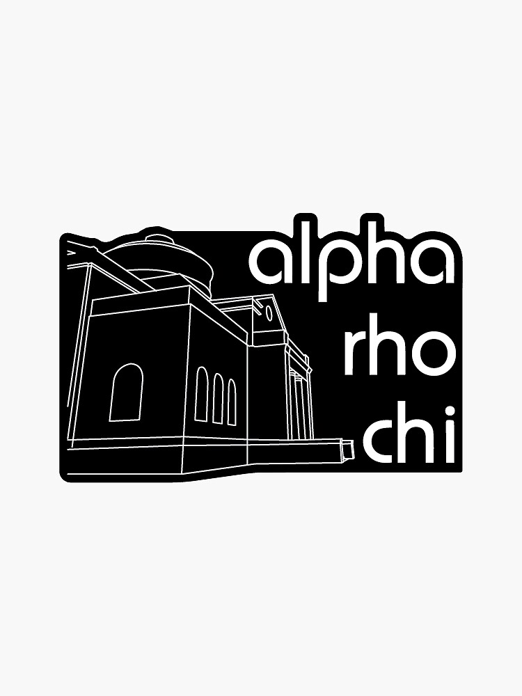 "APX MU Alpha Rho Chi Alumni Hall" Sticker by bellorosso99 | Redbubble