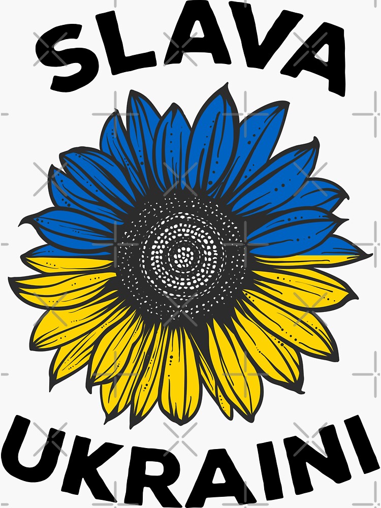 "Slava Ukraini - Stand With Ukraine - Free Ukraine" Sticker by ...