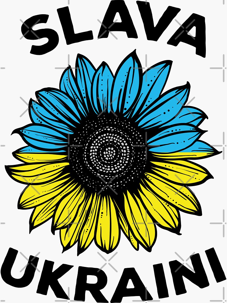 "Slava Ukraini - Stand With Ukraine - Free Ukraine" Sticker by ...