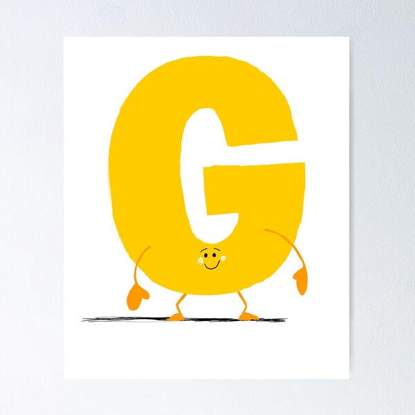 "Letter G - Cute Alphabet - Name Begins With G" Poster for Sale by ...
