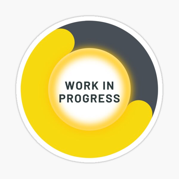 "WIP" Sticker for Sale by planetx1 | Redbubble