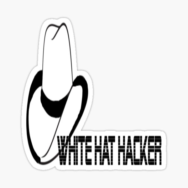 "White Hat Hacker" Sticker for Sale by Angelcoder | Redbubble