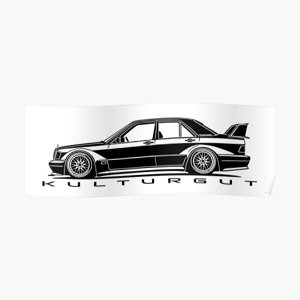"Mercedes-Benz 190E cultural asset" Poster for Sale by StickarGermany ...
